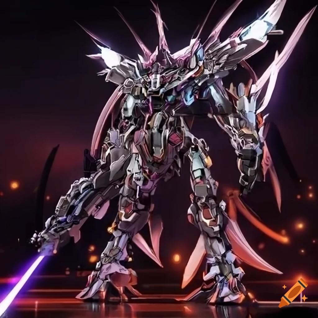 Anime mecha dragon illustration on Craiyon