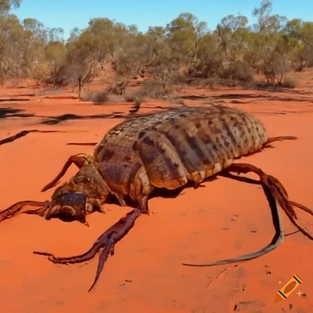 Artistic representation of a bunyip in the australian outback on Craiyon