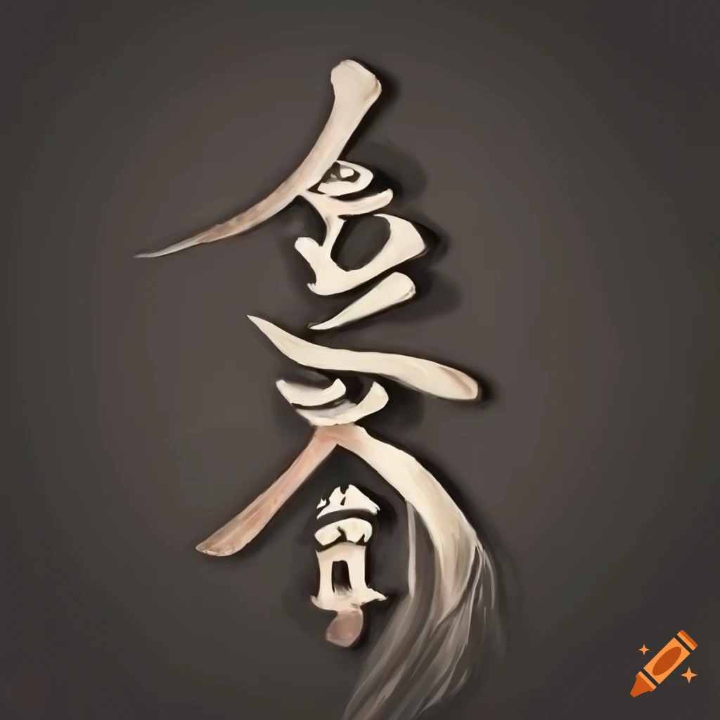 Japanese calligraphy art on Craiyon