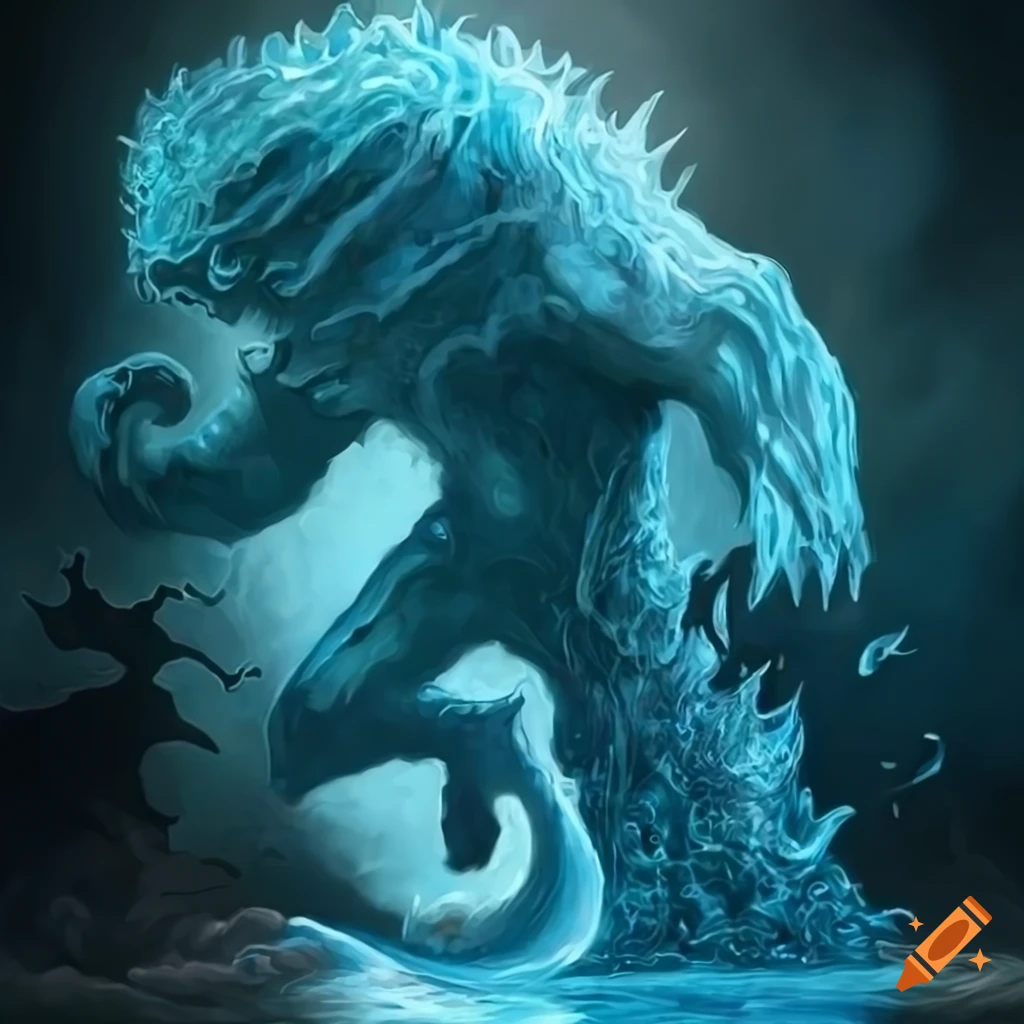 Detailed water elemental fantasy art on Craiyon