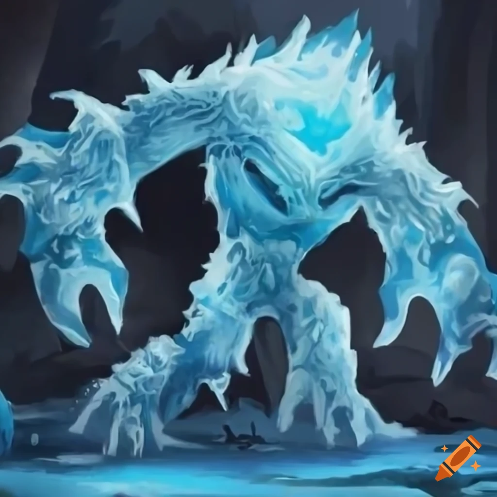 Ice elemental inspired by magic: the gathering on Craiyon