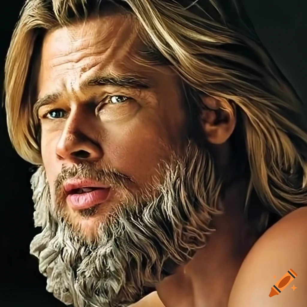 Brad pitt as zeus on Craiyon