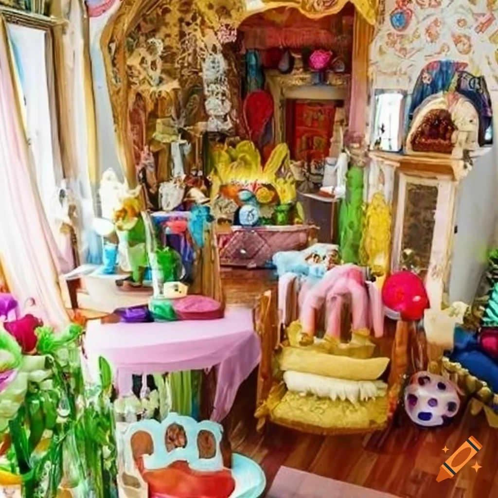 Whimsical art depicting a magical world on Craiyon