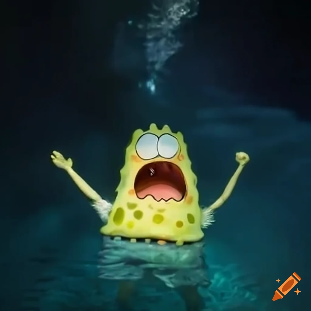 Spongebob squarepants angry underwater on Craiyon