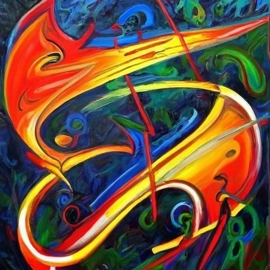 Orphism abstract painting of a symphony on Craiyon