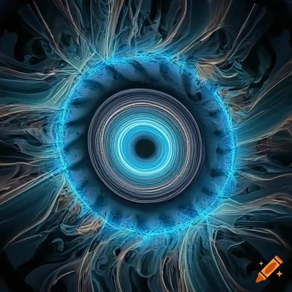 Abstract star shape spiralling out on Craiyon