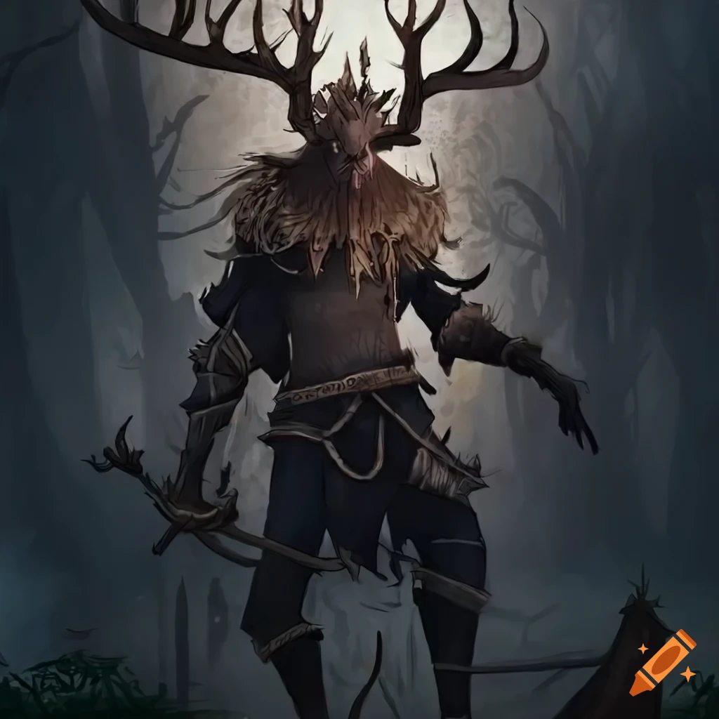 Detailed depiction of the Leshen from The Witcher 3 on Craiyon