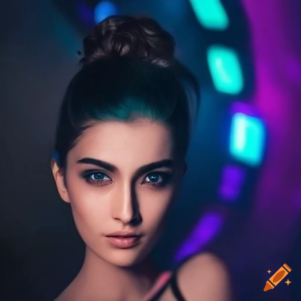 Closeup portrait of a stunning young Indian female supermodel with ...