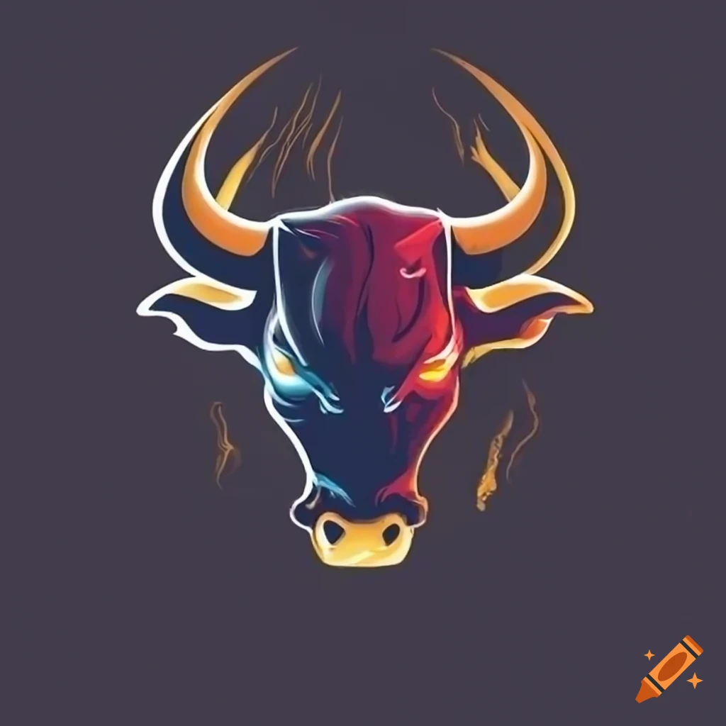 Powerful bull logo for a gym or fitness brand on Craiyon