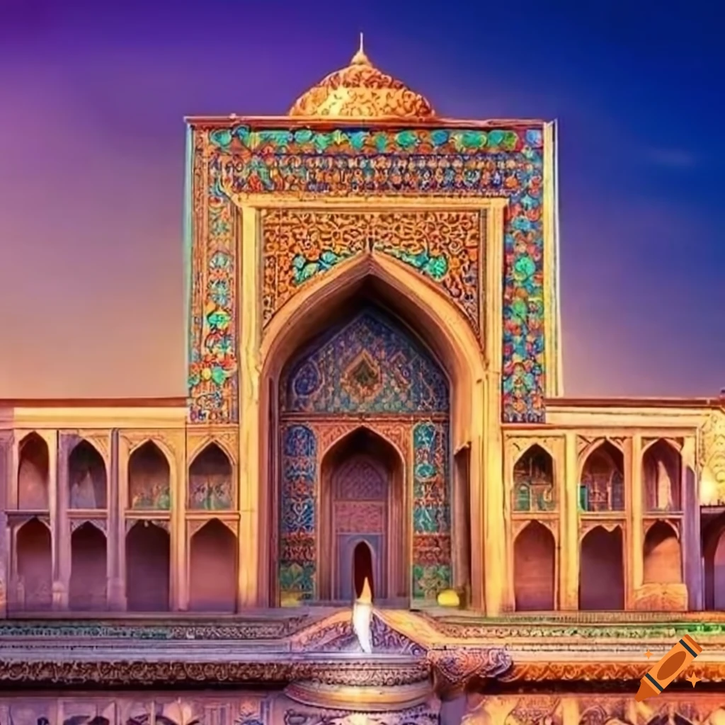 Artwork of a magical genie princess' palace on Craiyon