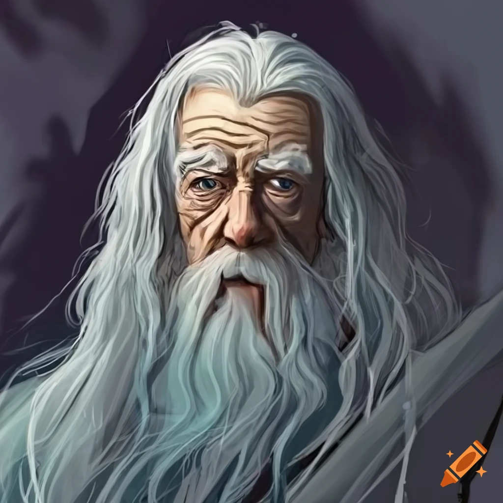 Artistic depiction of a blend of Gandalf, Zeus, Saruman, and Albert Einstein on Craiyon