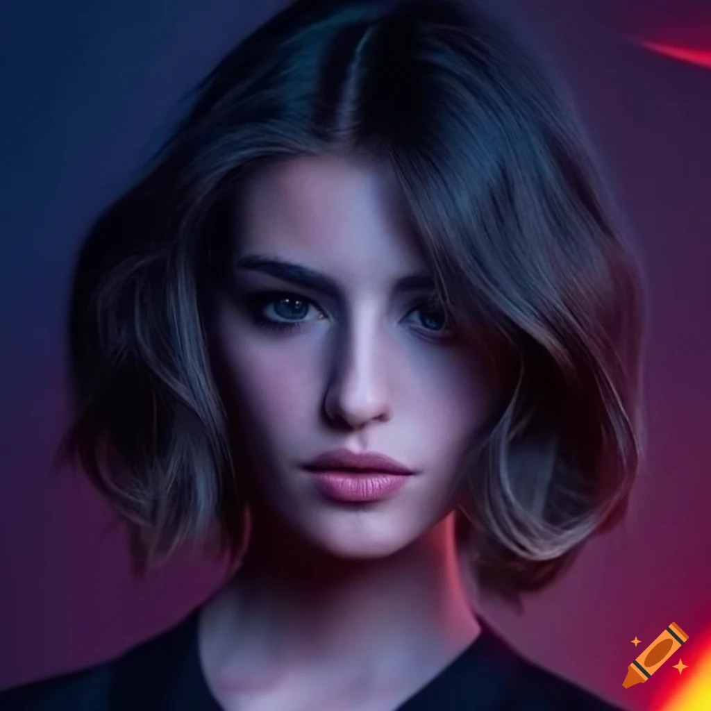 Closeup portrait of a stunning young Moroccan female supermodel on Craiyon