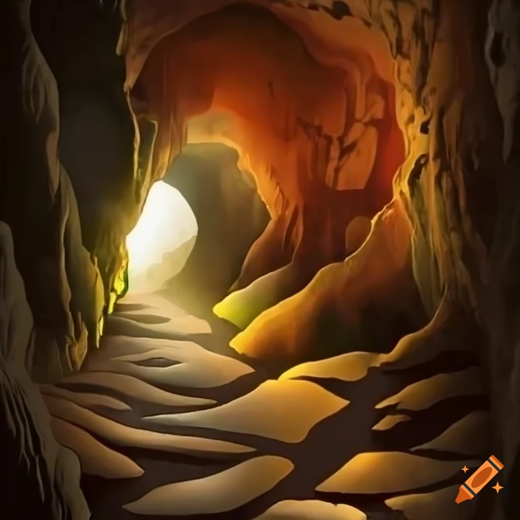 Exit of a cave on Craiyon