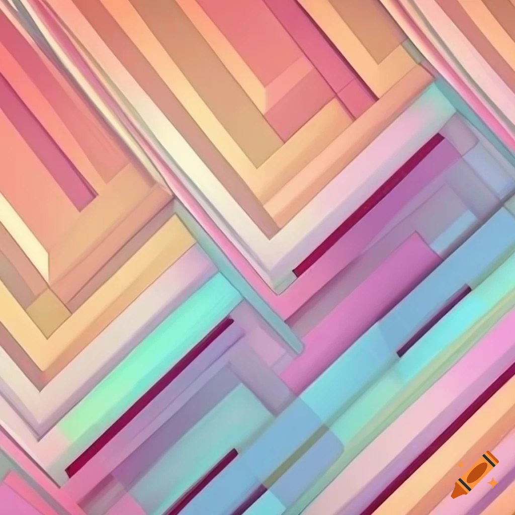 Abstract art deco design in pastel colors on Craiyon