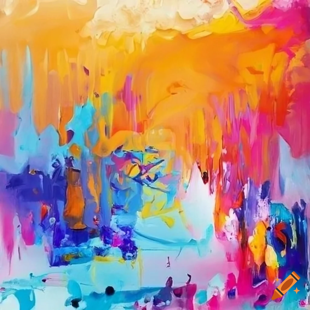 Acrylic painting artwork on Craiyon