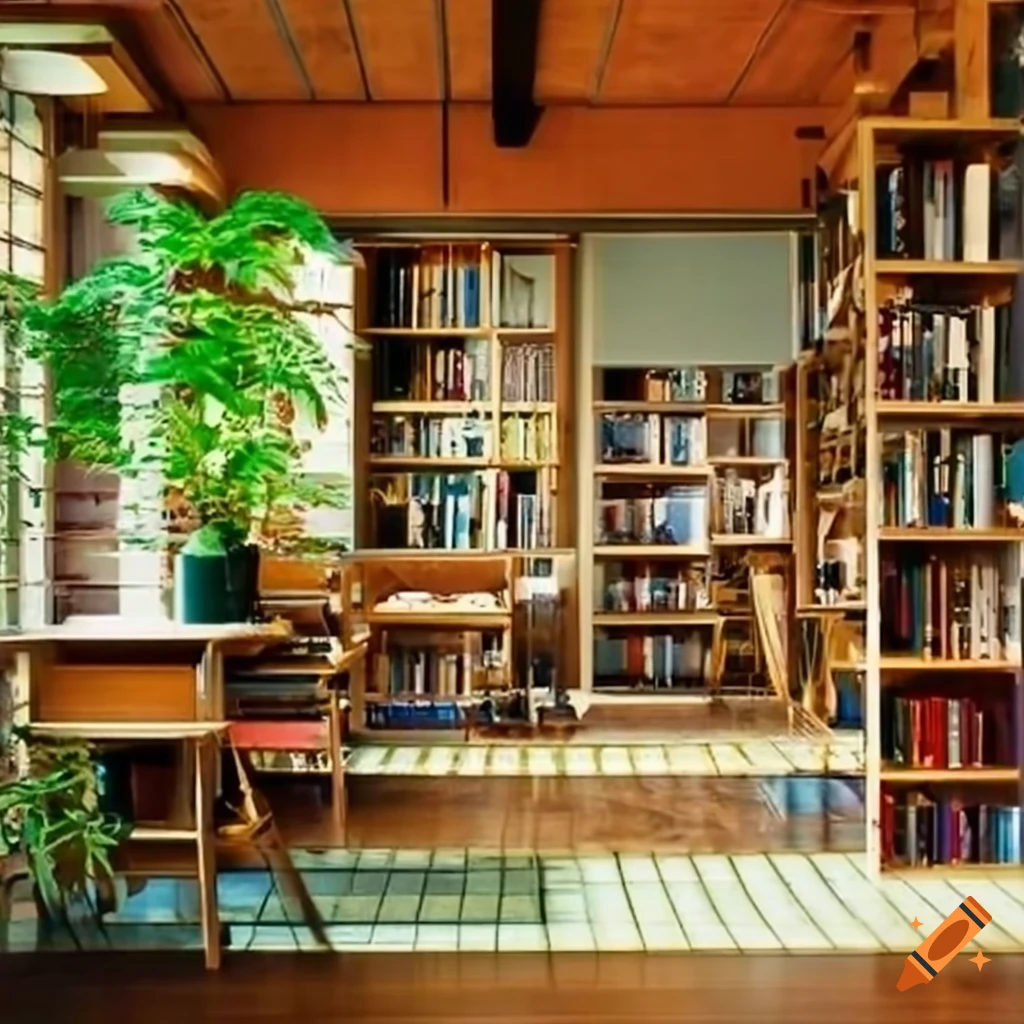 Interior of a modern classroom with glass walls and plants on Craiyon