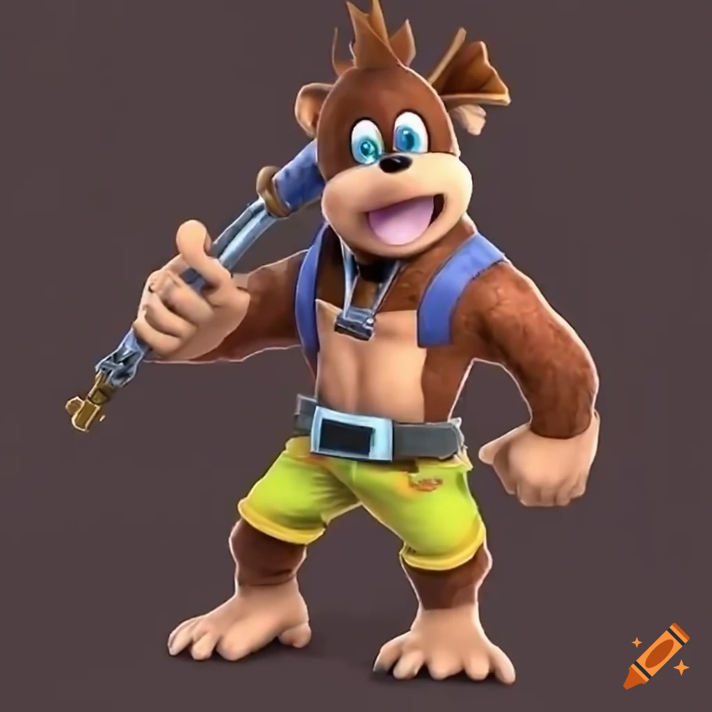 Steven seagal banjo and kazooie super smash bros: ultimate on Craiyon