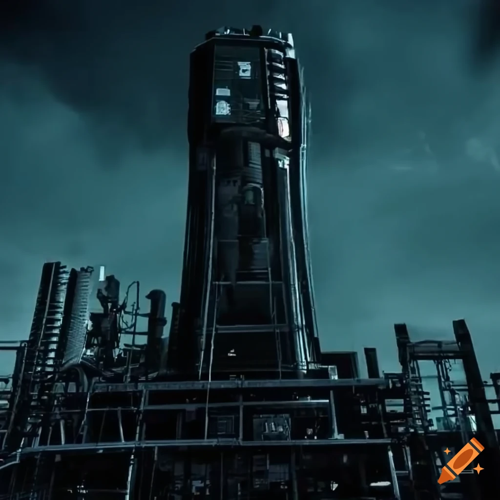 Dark mechanical iron room on Craiyon