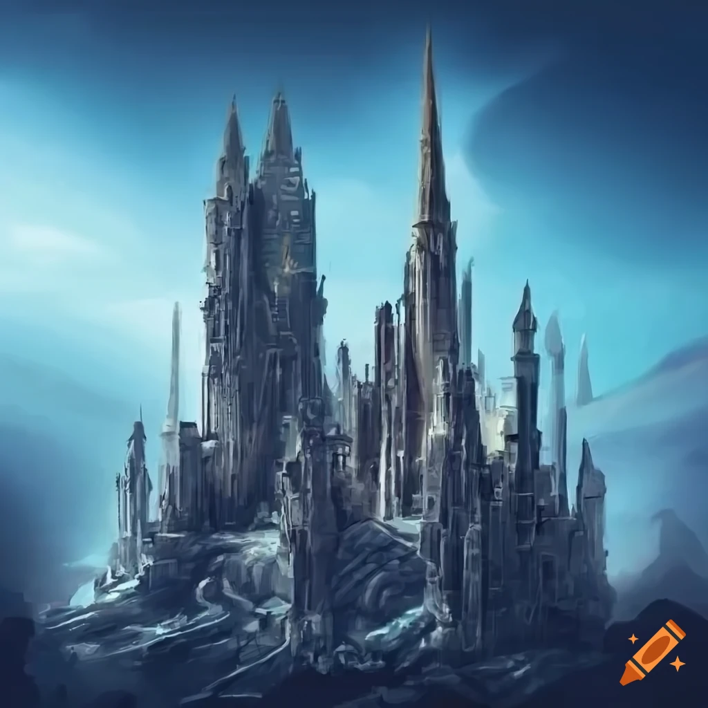 High towers in a fantasy city on Craiyon