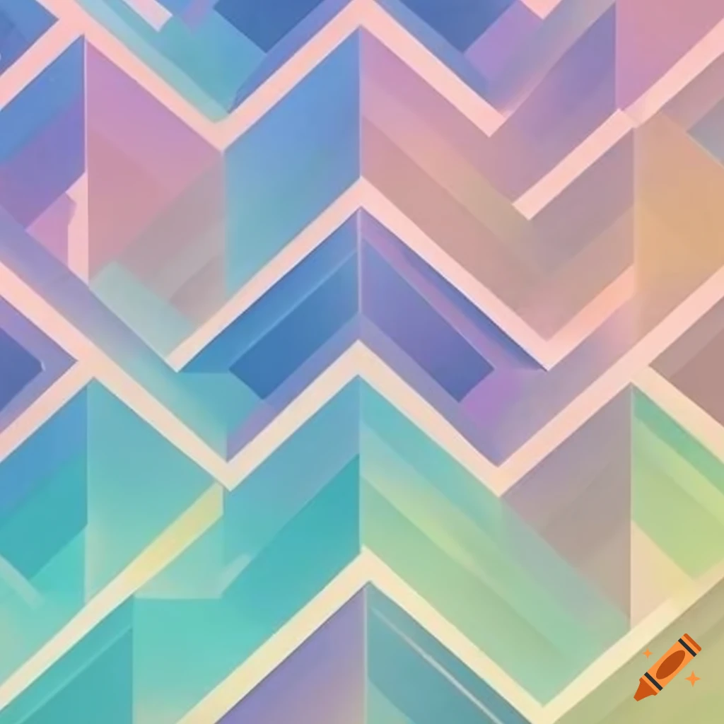 Detailed abstract art with pastel colors and geometric shapes on Craiyon