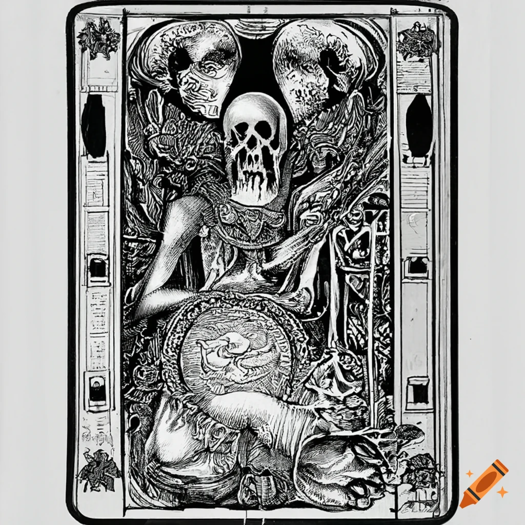 Tarot card of death, number 13 on Craiyon