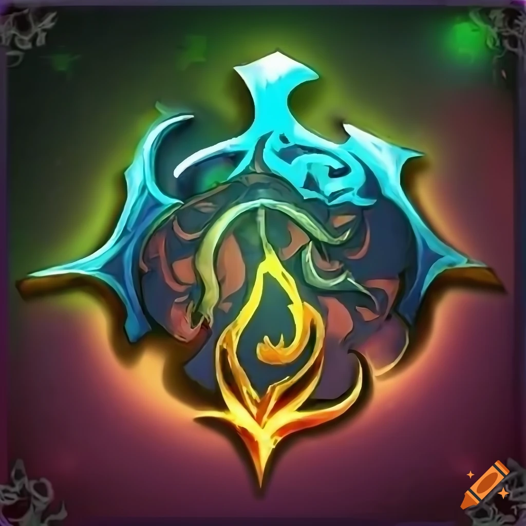 Warcraft 3 style spell logo icons on Craiyon
