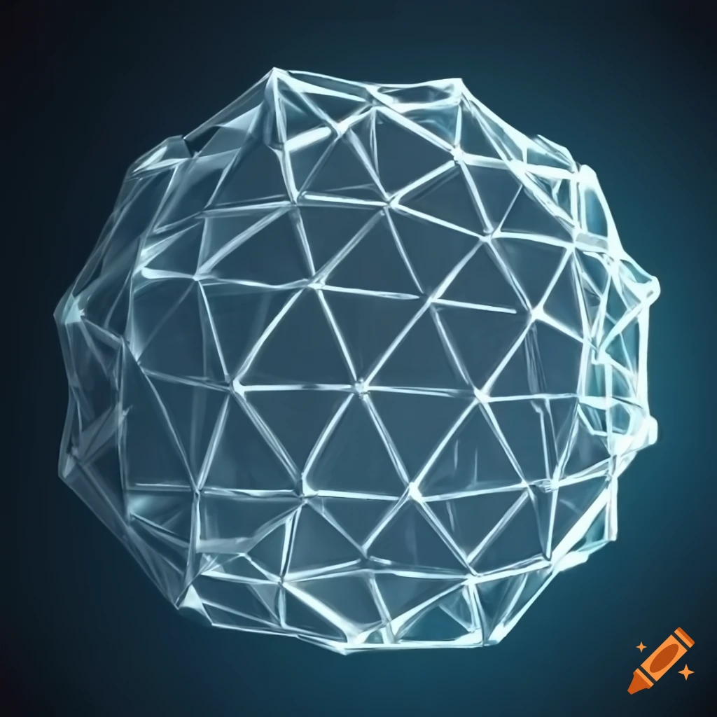 Abstract 3d artwork with complex geometry on Craiyon