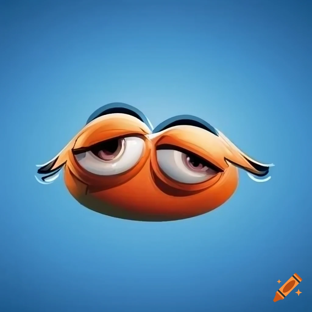 Cartoon with side-eye expression on Craiyon