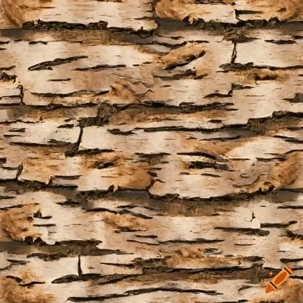 Close-up of birch bark texture for game development on Craiyon