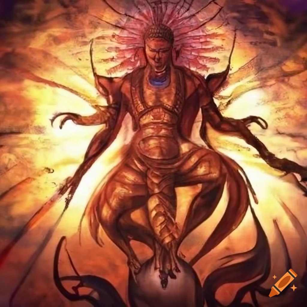 Depiction of the demon Āz on Craiyon