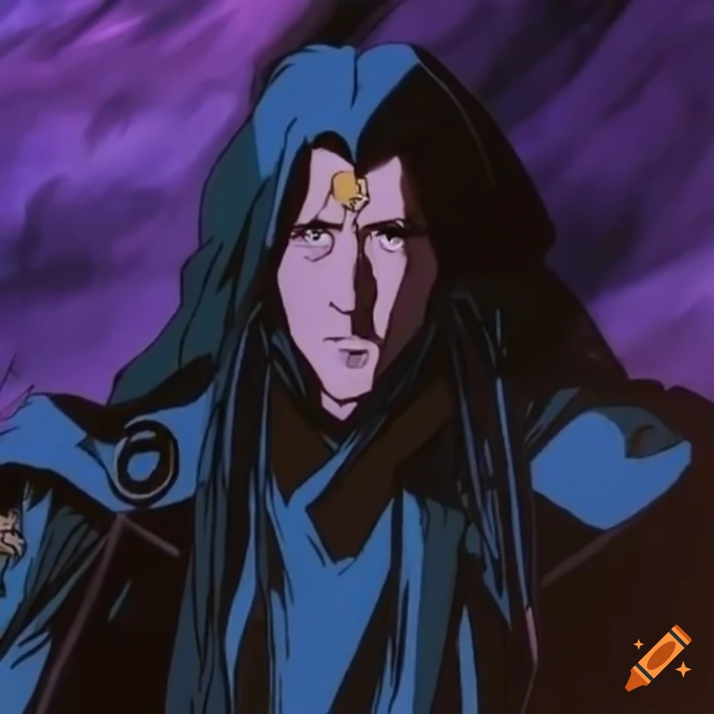 Ryan reynolds as a dark lord in an anime ova on Craiyon