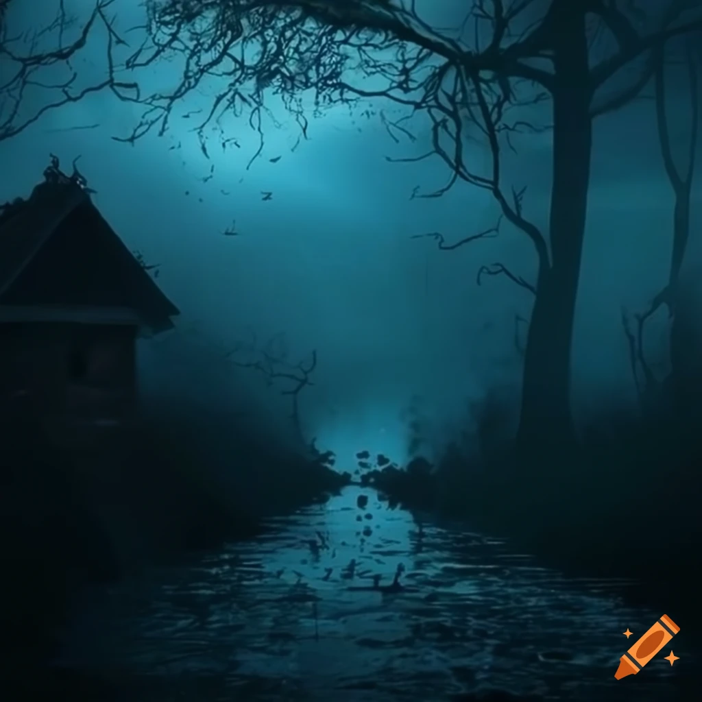 Image of a terrifying water nightmare on Craiyon