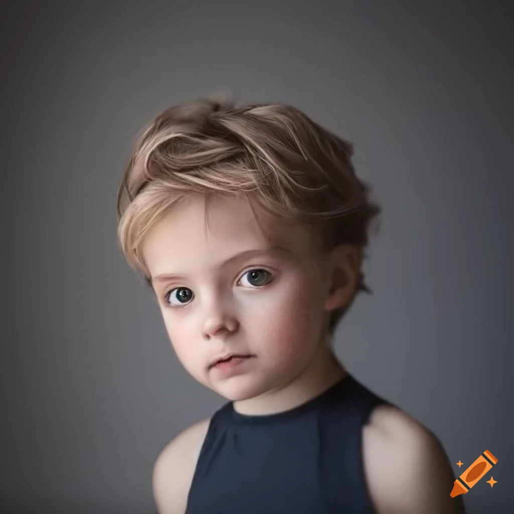 Realistic portrait of a child on Craiyon