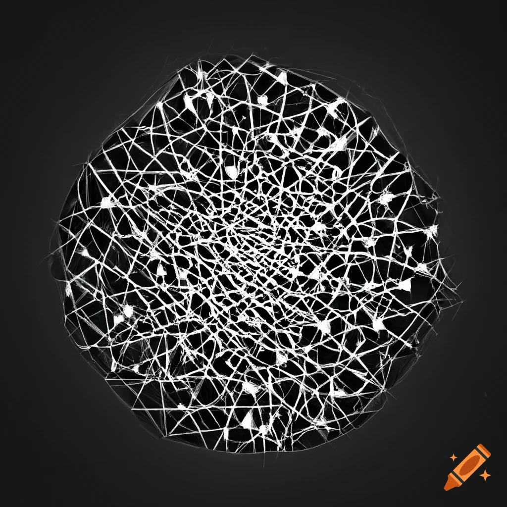 Abstract artwork of network lines