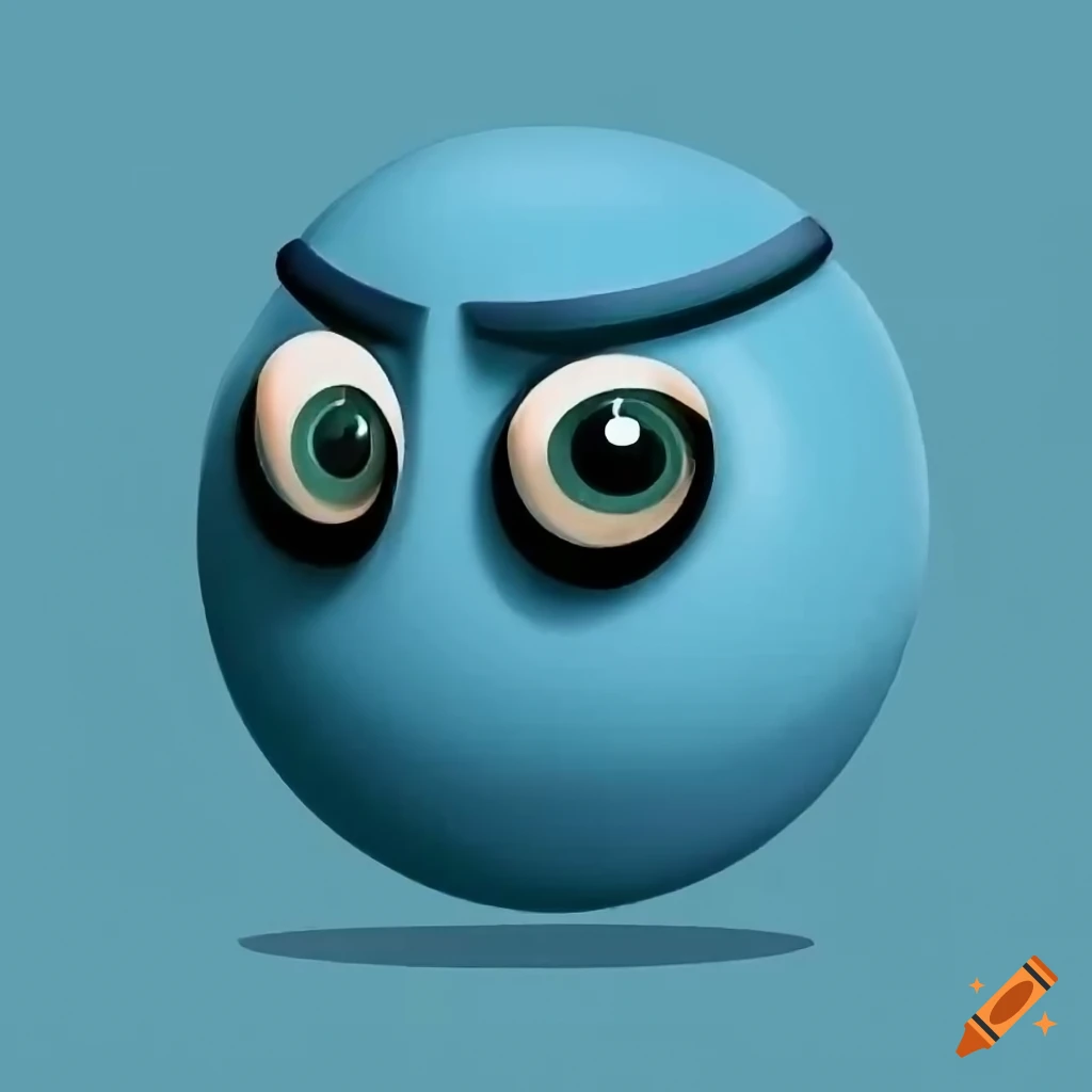 Cartoon illustration of side-eye expression on Craiyon