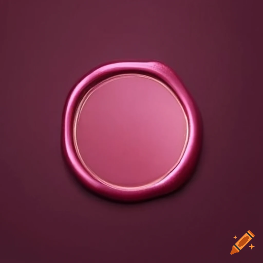 Pink metallic diamond-shaped wax seal