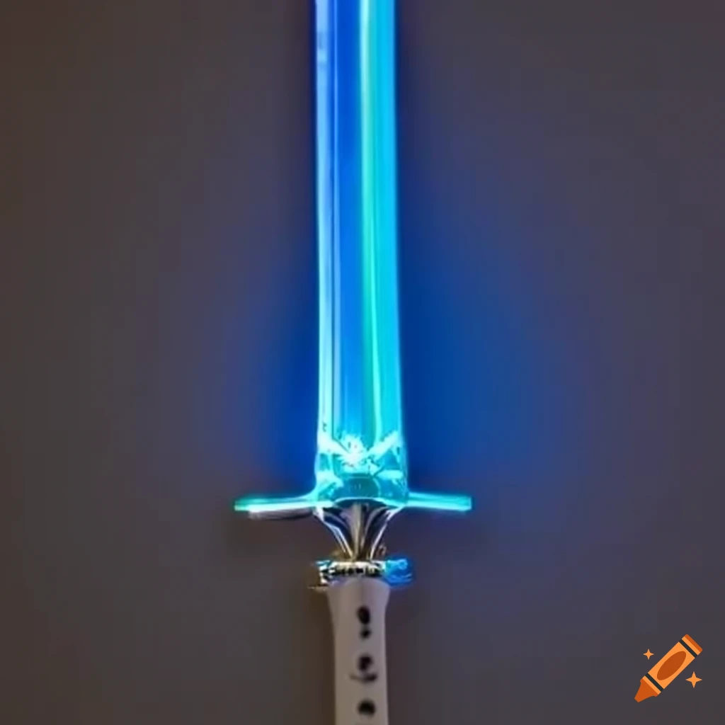 Led sword emitting vibrant lights on Craiyon