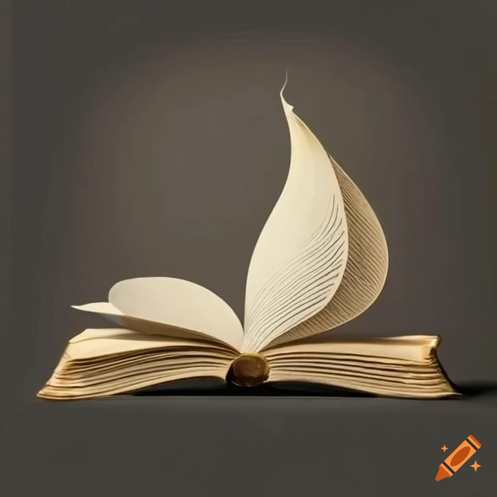 Open book with tear on French pages on Craiyon