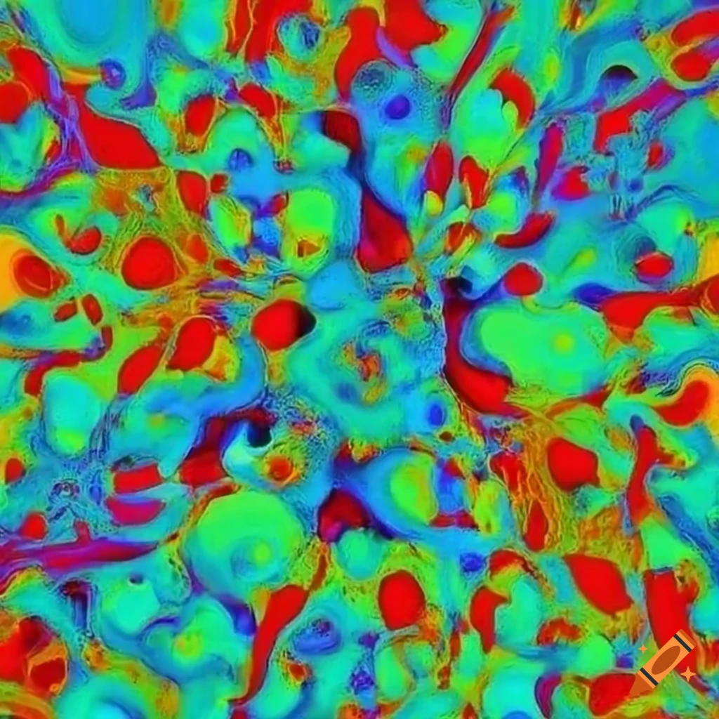 Vibrant and captivating artwork with polka dots and color blocking on ...