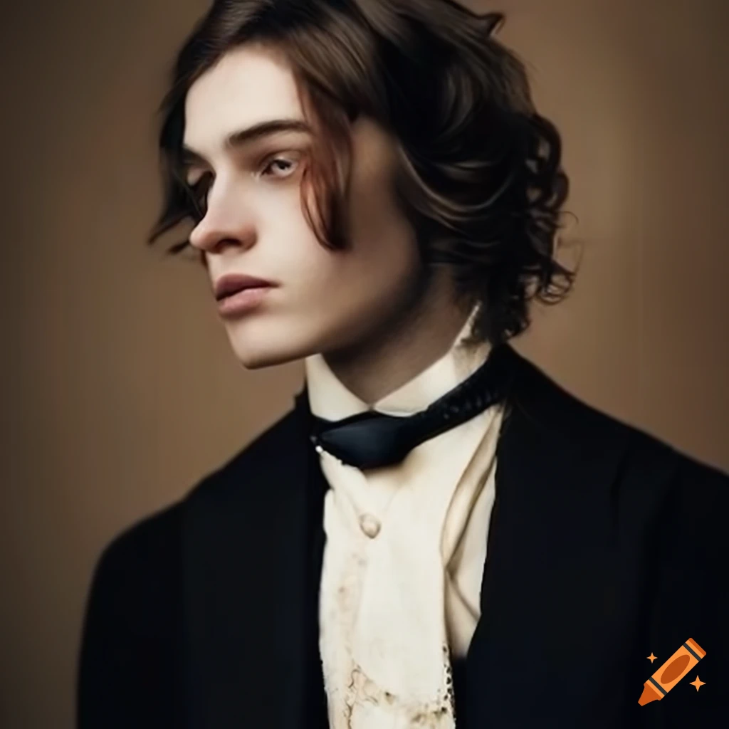 Portrait of a young Victorian man on Craiyon