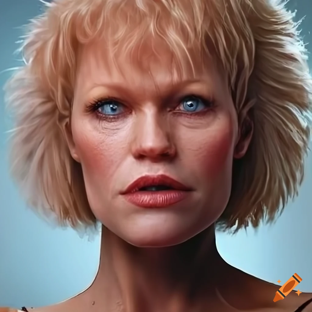 Female face morphing of Michael Rooker, Ray Winstone, Gary Busey, and Ron Perlman on Craiyon