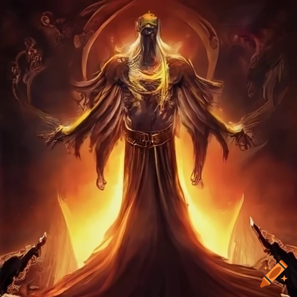 Depiction of the god of invention on Craiyon