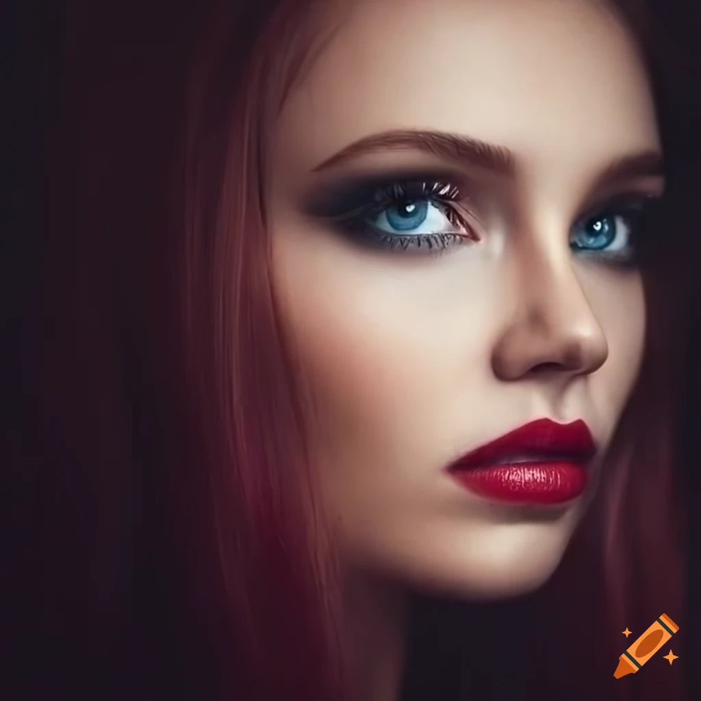 Photorealistic portrait of a beautiful slavic woman on Craiyon