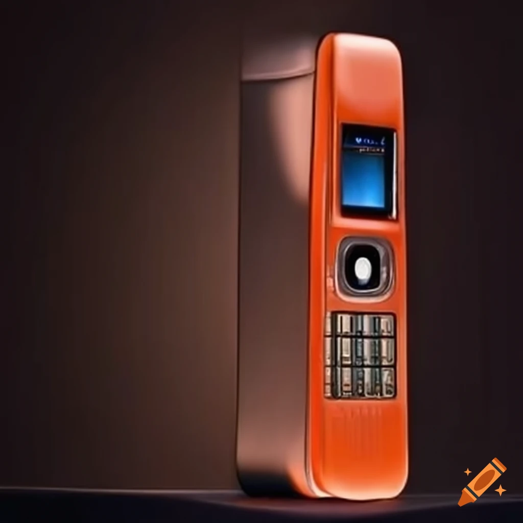Retro concept of a 1970s-style cell phone on Craiyon