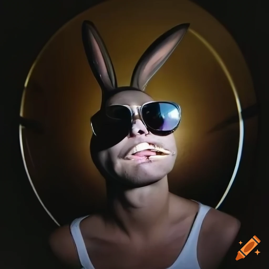 Bugs bunny smoking a cigar with sunglasses on Craiyon