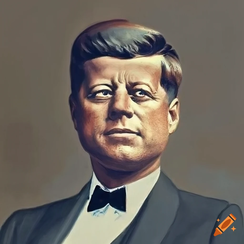 Portrait of john f. kennedy in 1860's style on Craiyon