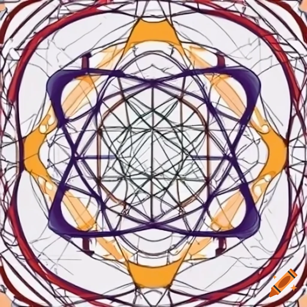 Complex network lines in abstract design on Craiyon