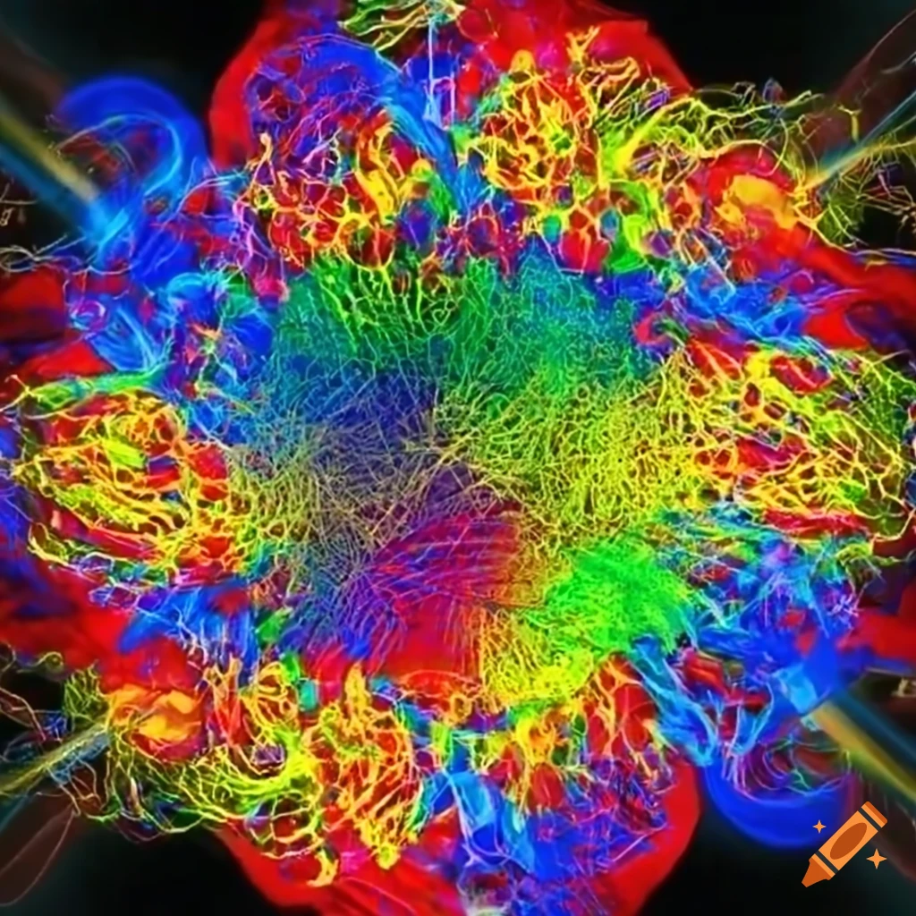 Image depicting complex dynamic expansive networks on Craiyon