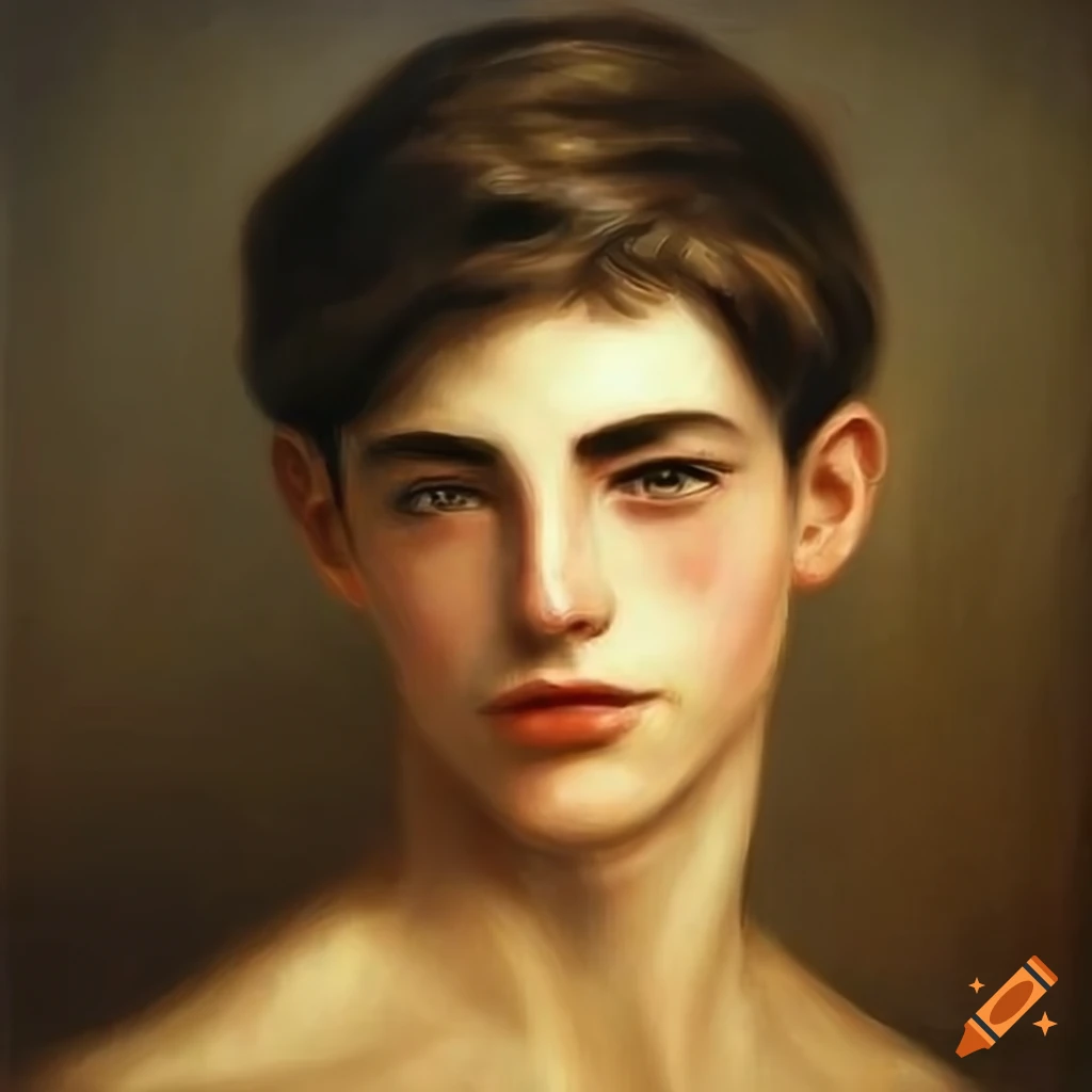 Detailed oil painting of a confident greek god on Craiyon