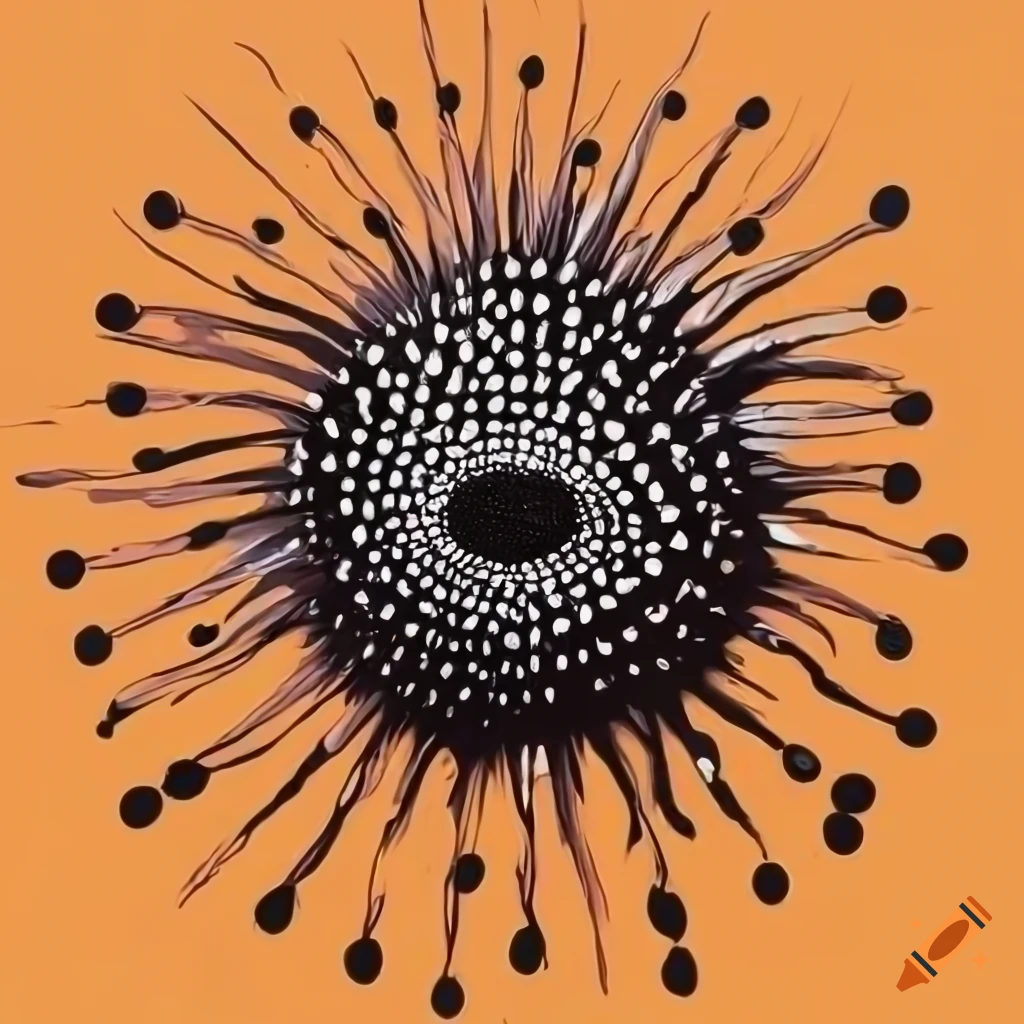 Abstract macro image of a spherical seed